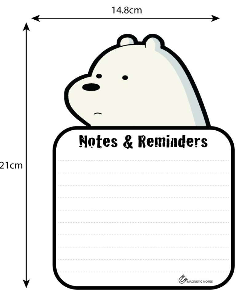 Jual Whiteboard Magnetic Kulkas Model Notes We Bare Bears Editions Di ...