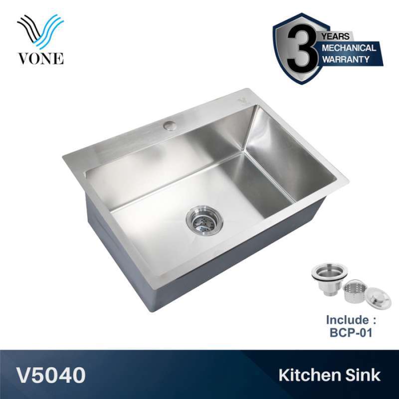 Promo Vone V5040 Bak Cuci Piring Wastafel Dapur 1 Lubang Kitchen Sink ...