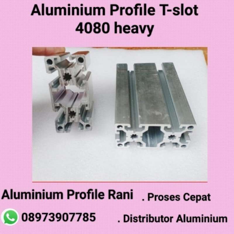 Promo Aluminium Profile T-slot 4080 Heavy P: 150 Cm Diskon 50% Di ...