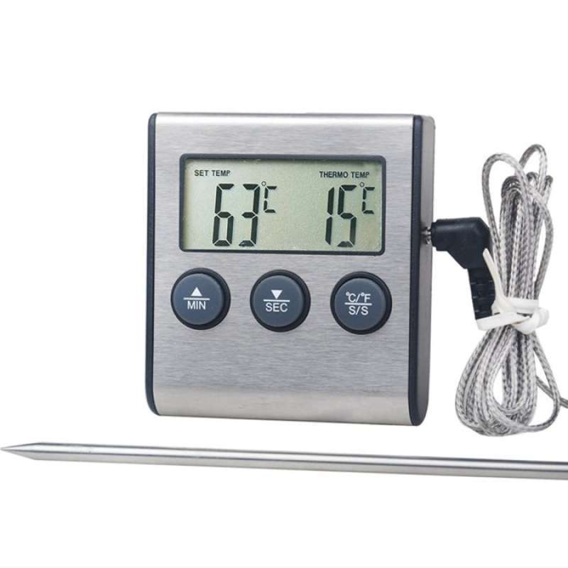 Jual Kitchen Thermometer Food Meat / Termometer Kabel Alarm Tp700 Di ...