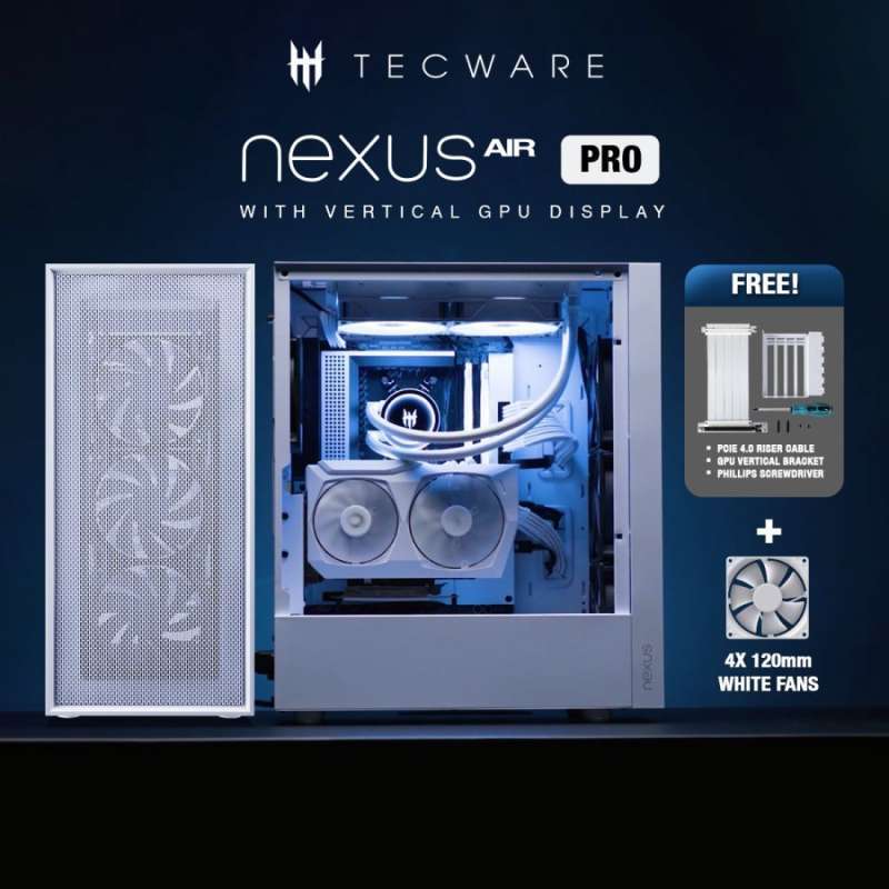 Jual Tecware Nexus Air Pro + Free Vertical Gpu Mount / Casing Pc / Case ...