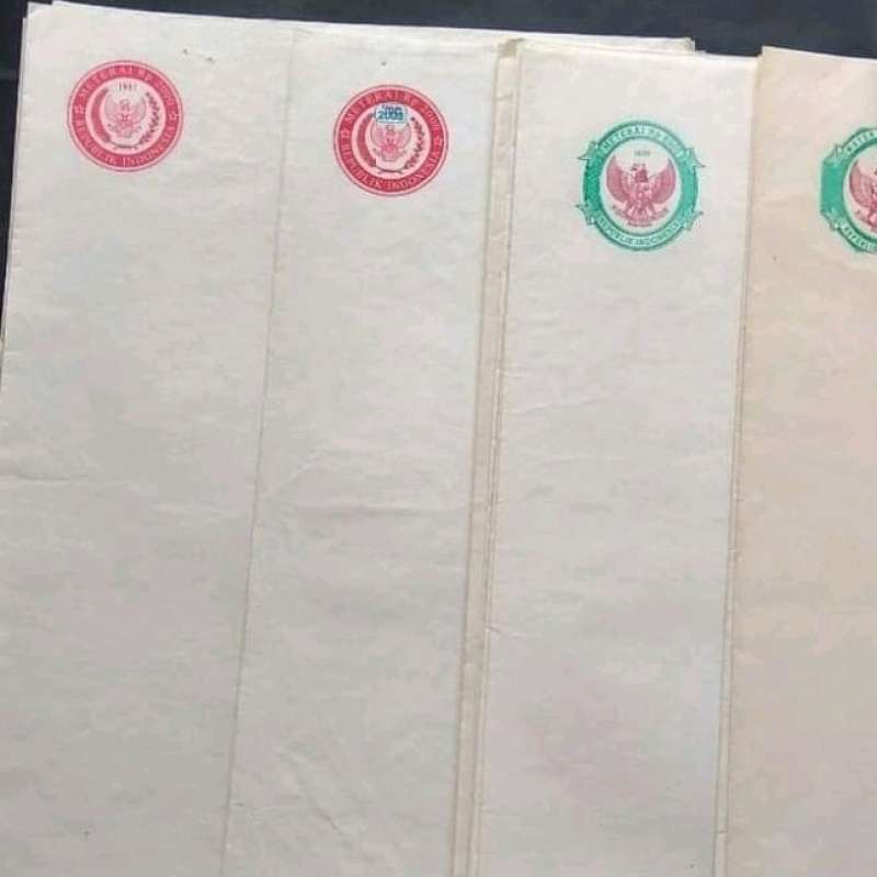Jual Kertas Segel Asli Tahun 1990 1992 1993 1994 1995 1996 1997 2000 ...