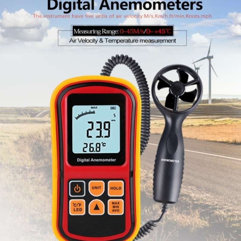 Promo Gm8901 Digital Anemometer Wind Speed Air Alat Ukur Kecepatan ...