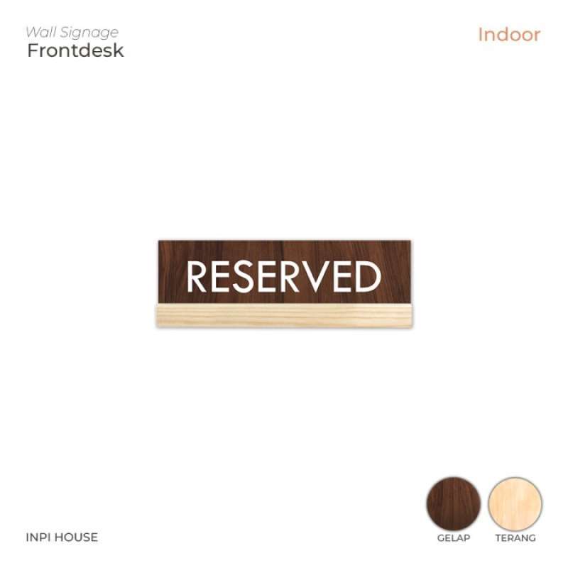 Jual Papan Tanda Meja Reserved - Reserved Sign - Desk Sign Di Seller Up ...