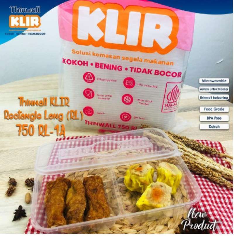 Jual Thinwall Klir Rectangle Long 750 Rl / Kotak Makanan Isi 25set Di ...