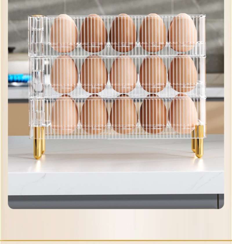 Jual Egg Tray Rak Telur Kulkas Kotak Telur - 2 Susun White Di Seller ...