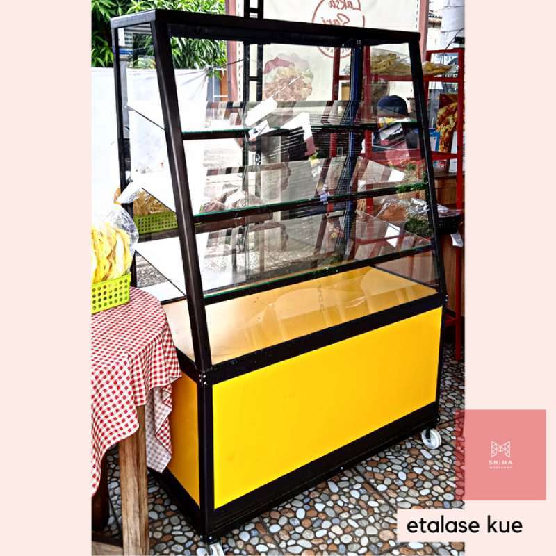 Jual Tempat Kue Etalas Kaca/rak Display Roti/etalase Kue Shima Jy Di ...