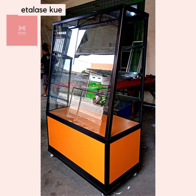 Jual Tempat Kue Etalas Kaca/rak Display Roti/etalase Kue Shima Jy Di ...