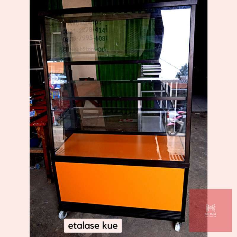 Jual Tempat Kue Etalas Kaca/rak Display Roti/etalase Kue Shima Jy Di ...