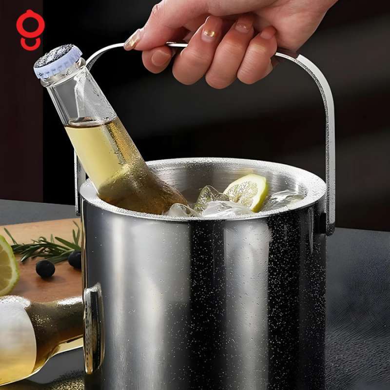 Jual Ganghan Wadah Es Batu Stainless 1,3l | Double Wall Ice Bucket Ft ...