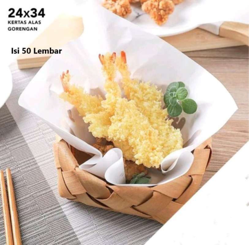 Jual 24x34 Kertas Alas Gorengan Penyerap Resap Minyak Snack Food Grade ...