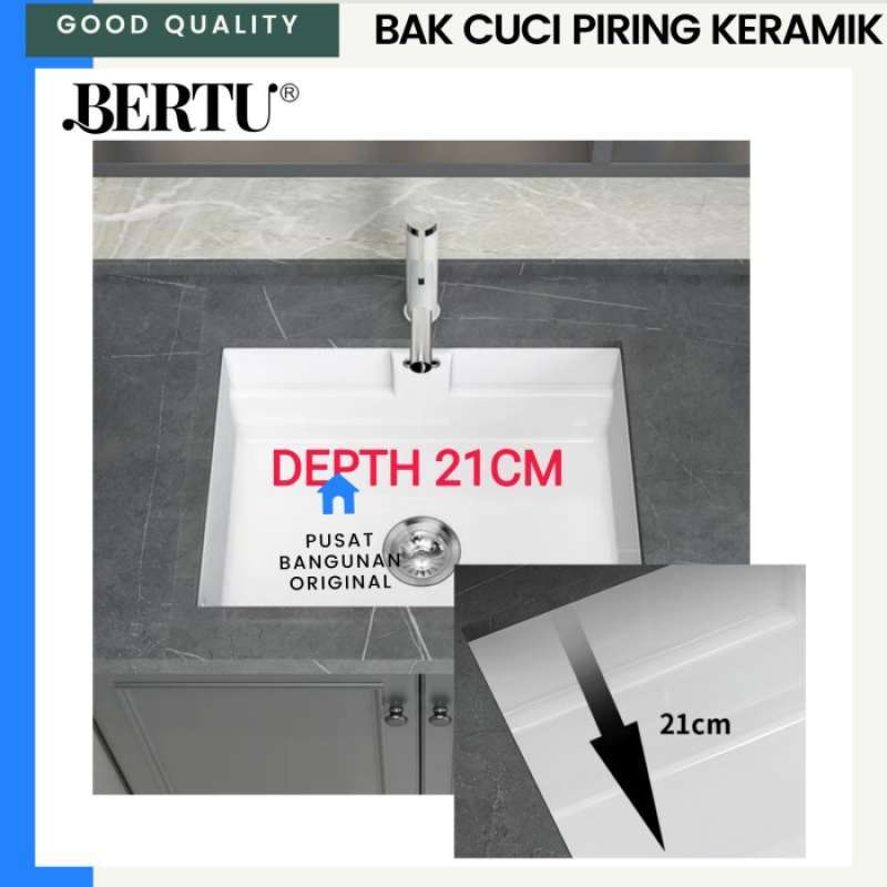 Jual Bak Cuci Piring Kitchen Sink Marble White Putih Warna - Keramik ...