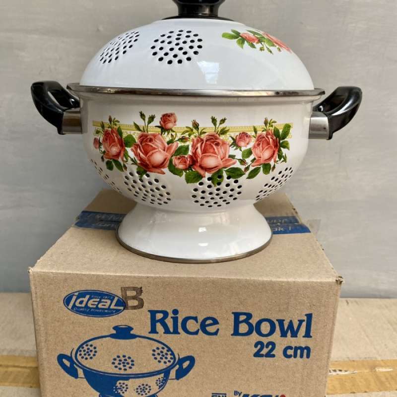 Jual Uk 22 Sangku Bakul Wakul Tempat Nasi Putih Enamel Kedaung Bunga ...