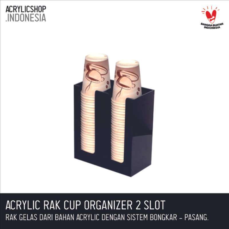 Jual Rak | Rack | Dispenser | Organizer Paper Cup 2slot - Rakitan Di ...