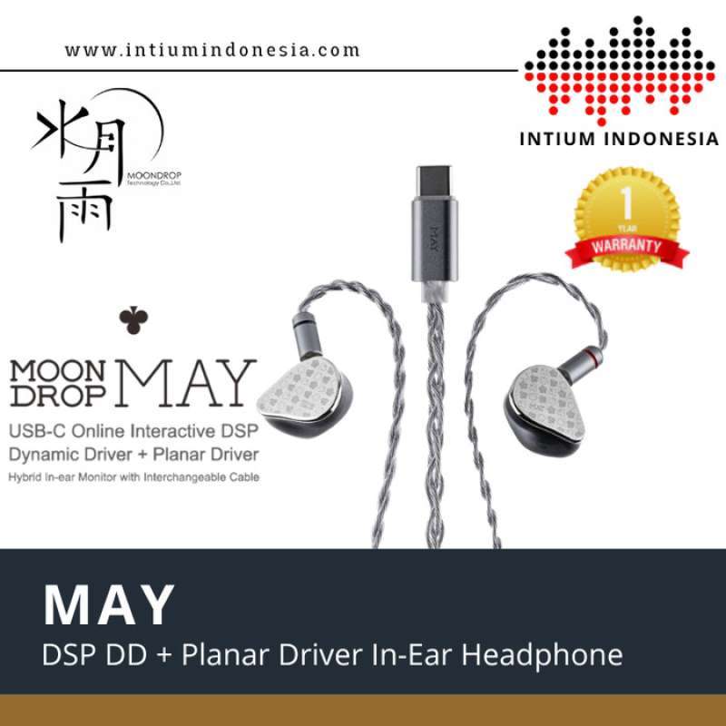 Promo Moondrop May Dsp Dynamic Driver + Planar Driverâ in-ear Headphone ...