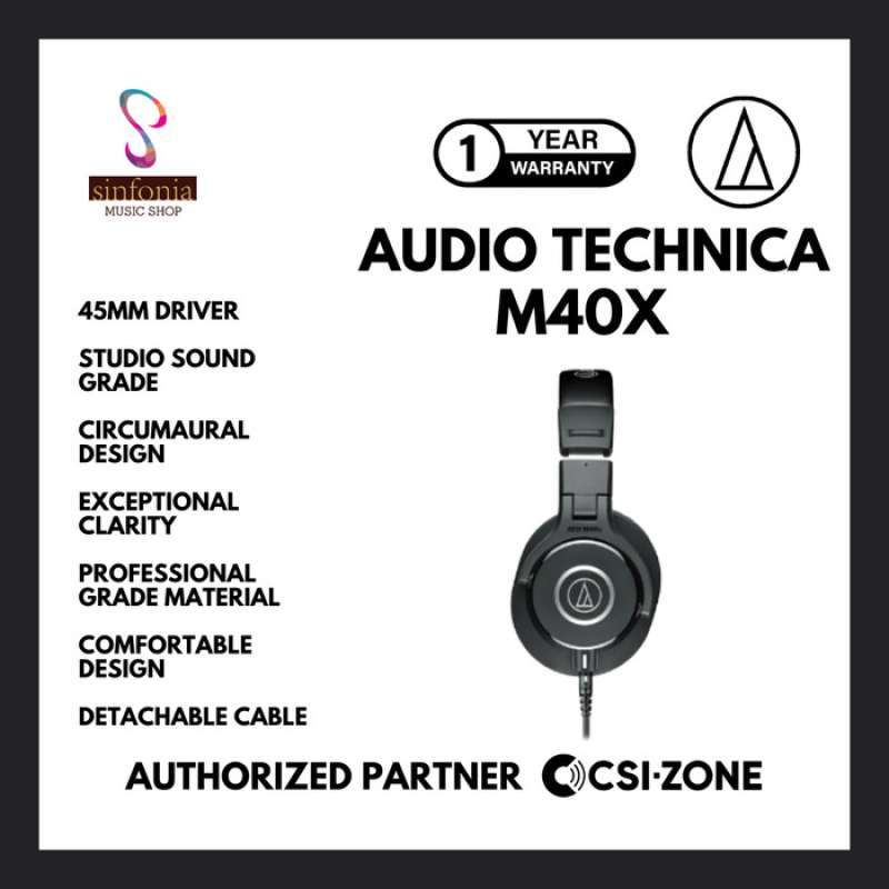 Promo Audio Technica Ath-m40x Professional Monitoring Headphone Diskon ...