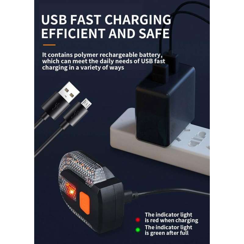 Jual Fy Lampu Belakang Sepeda Tail Light Turn Signal Usb Charge With ...