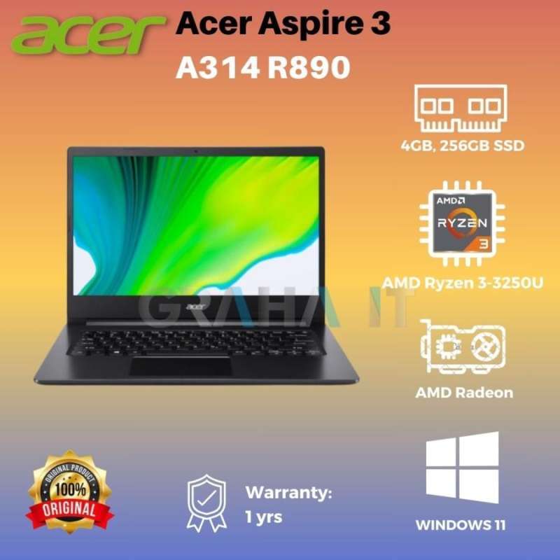 Jual Acer A314 R890 Ryzen 3-3250 4gb 256gb Ssd W11+ohs 14 Ips Di Seller ...
