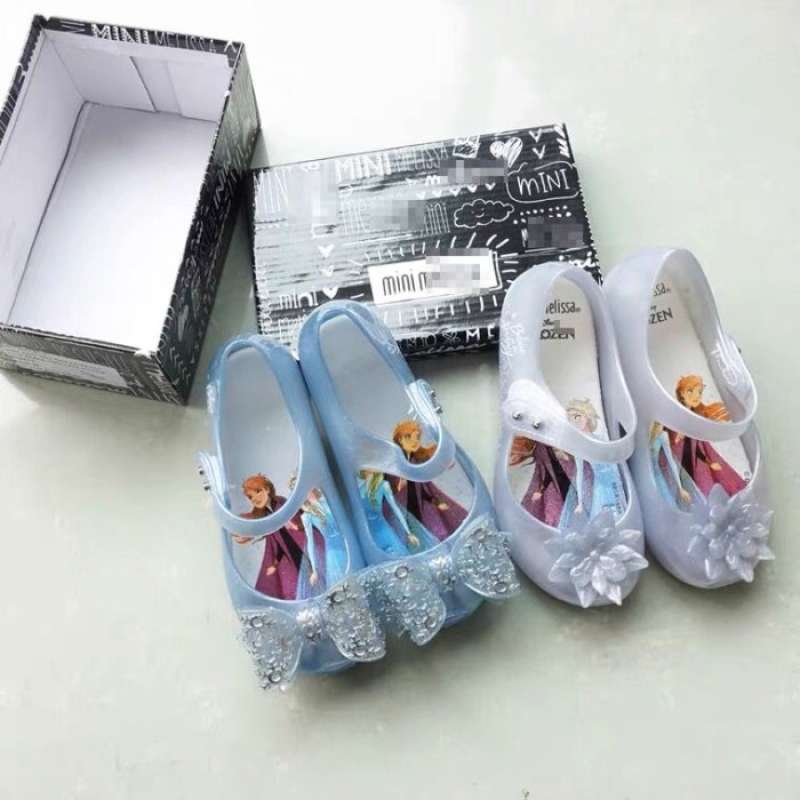 Jual Sepatu Mini Melissa Jelly Princess Disney Frozen With Bow Ori 1:1 ...