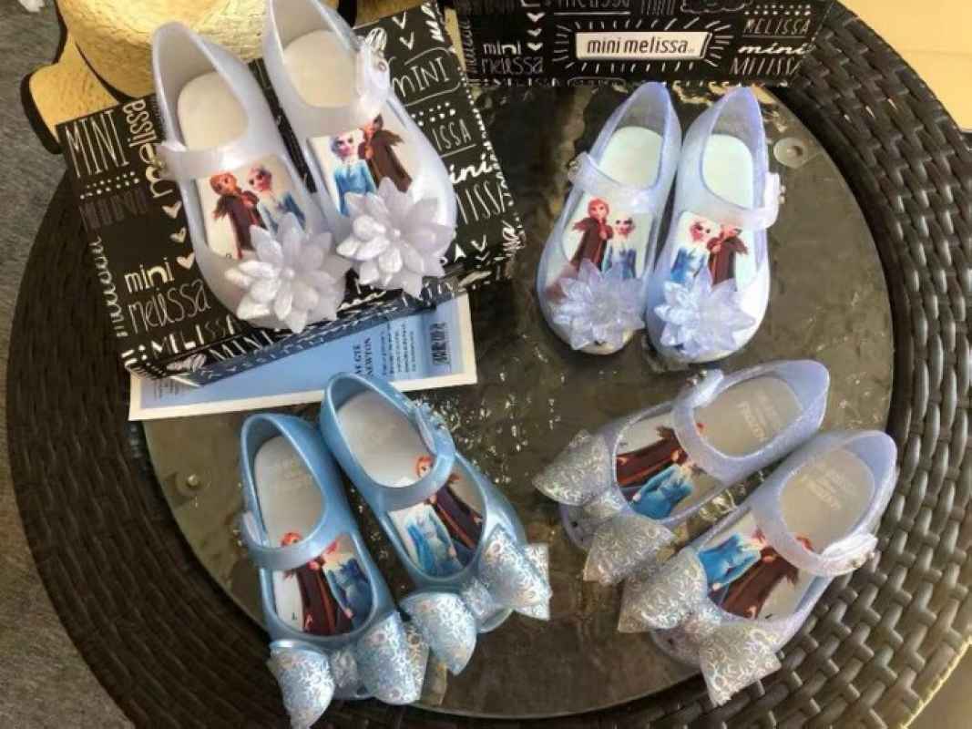 Jual Sepatu Mini Melissa Jelly Princess Disney Frozen With Bow Ori 1:1 ...