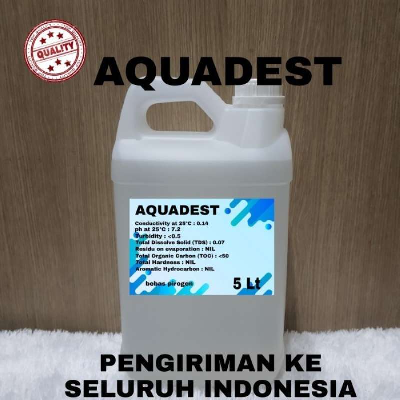 Jual |topfast| Aquadest Aquades Distilled Water / Air Suling 5 Liter Di Seller Rosaria ...