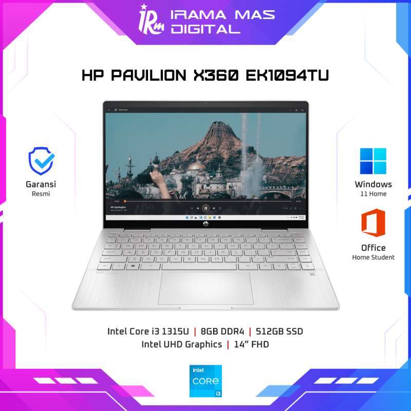 Jual Hp Pavilion X360 14-ek1094tu - Intel Core I3 1315u 8gb 512gb Ssd ...