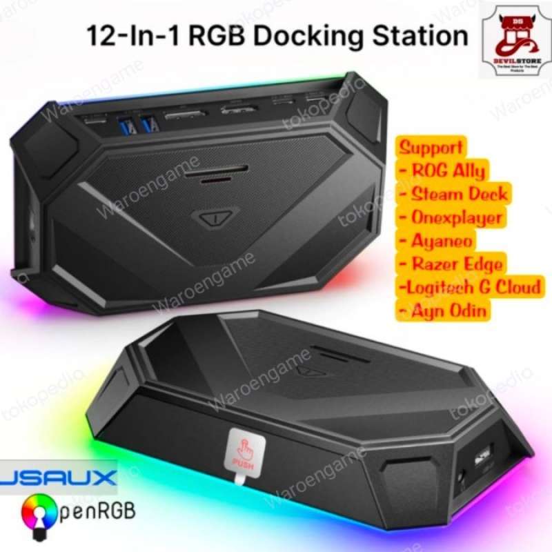 Jual Jsaux 12 In 1 Rgb Docking Station Rog Ally Steam Deck Ayaneo Dock Di Seller Zenin ...