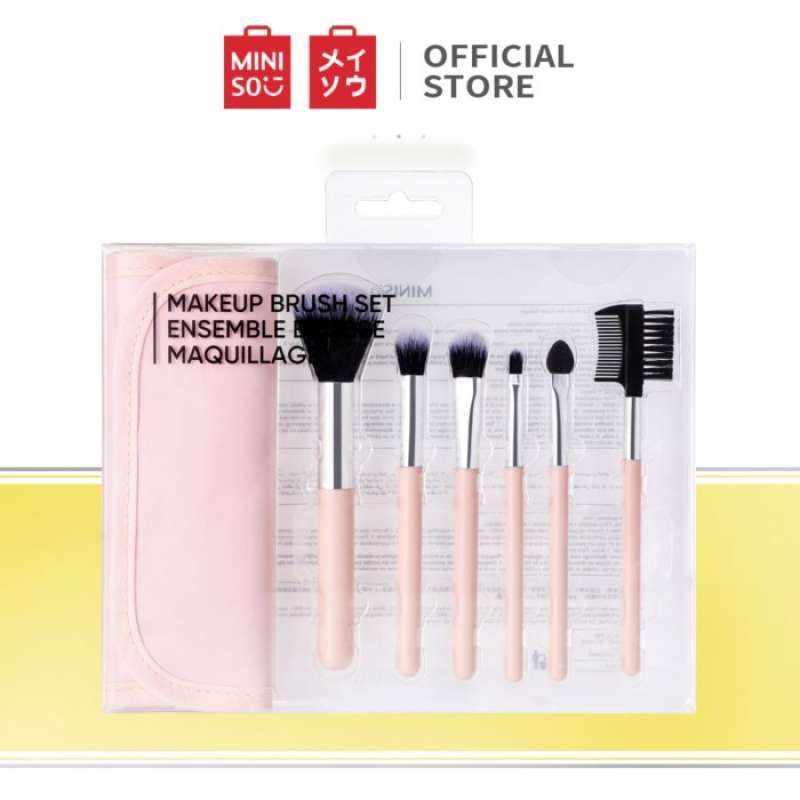 Jual Miniso Make Up Brush/ Kuas Kosmetik Set 7 Pcs Di Seller Yama ...