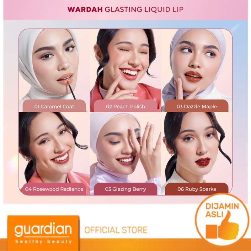 Jual Wardah Glasting Liquid Lip - Hi-pigmented Glass Color - 06 Ruby ...
