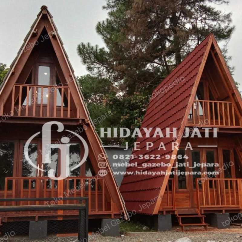 Jual Rumah Kayu Modern Model Segitiga 2 Lantai Di Seller Toko Mebel ...