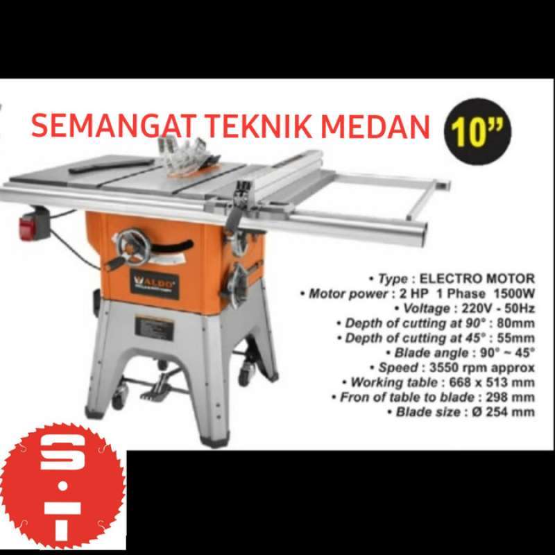 Promo 105 Table Saw Tablesaw Meja Potong Kayu Electro Motor Dinamo 10 ...