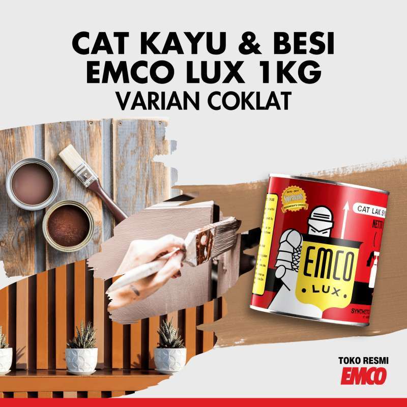 Jual Emco Lux Cat Kayu & Besi 1kg Warna Coklat Brown Cokelat Beige Khaki - Std 42 Coklat Gaharu ...