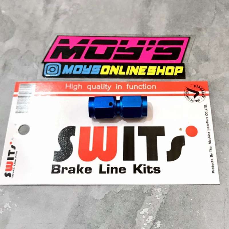 Promo Fitting Lurus Sambungan Selang Rem Swits Drat To Drat Blue Diskon ...