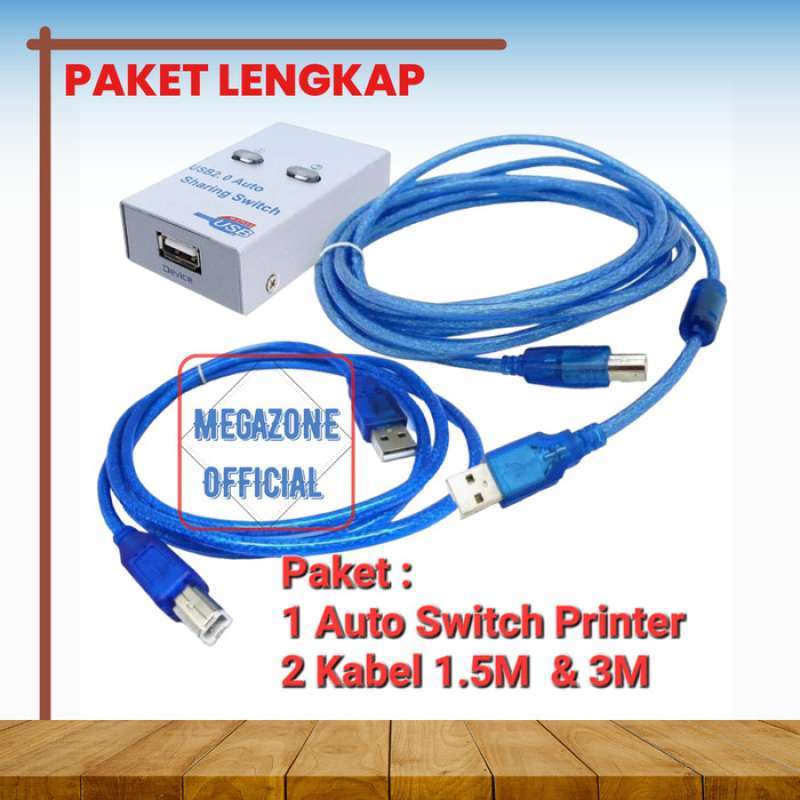 Jual Paket Auto Switch Printer + Kabel Printer Usb 2.0 - Sharing ...