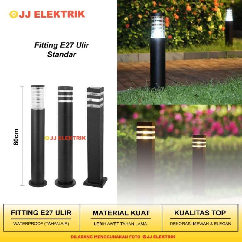 Promo Kap Lampu Taman Bollard Garden Lamp Outdoor 80cm - Kotak Lis Diskon 50% Di Seller ...