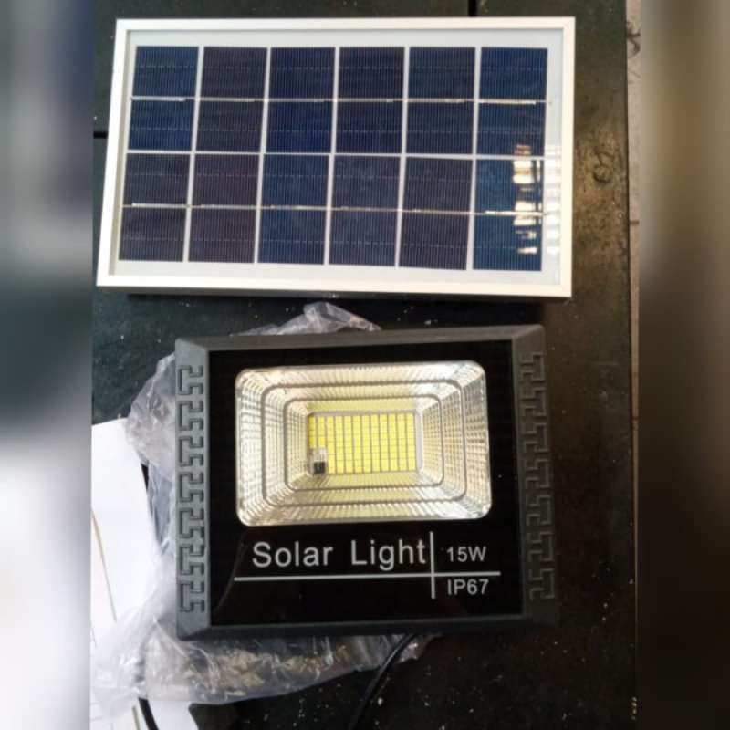 Promo Lampu Taman Led Solar Sel 25w Sorot Panel Surya 25 W All In One ...