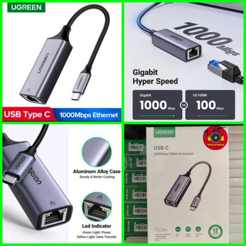 Jual Ugreen Usb C Ethernet Adapter Usb Type C To Rj Lan Original Di Seller Sweet Shop