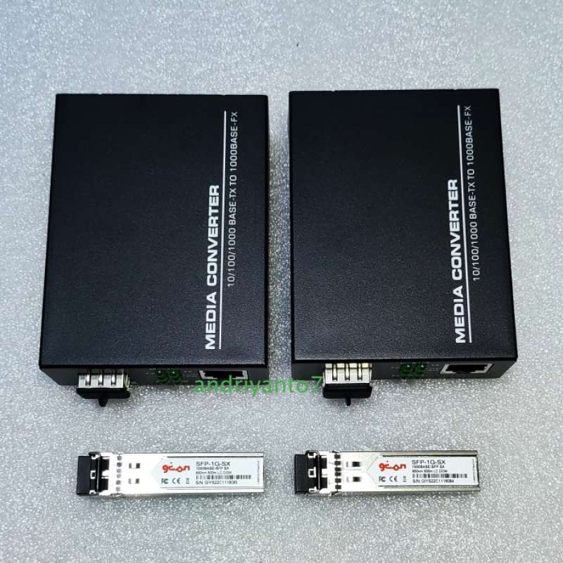 Jual Gigabit Sfp Media Converter 10 100 1000mbps Rj45 - 2mc + 2sfp 3km Di Seller Velvet Store ...