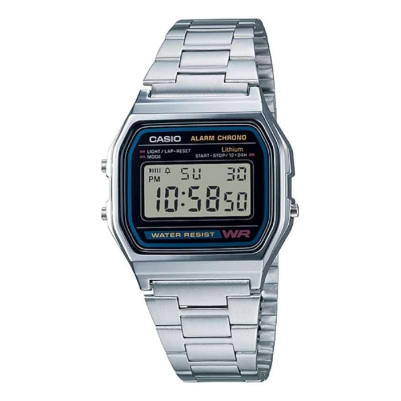 Jual Casio A158wa-1d / A158wa-1 Stainless Steel Vintage Series Original ...