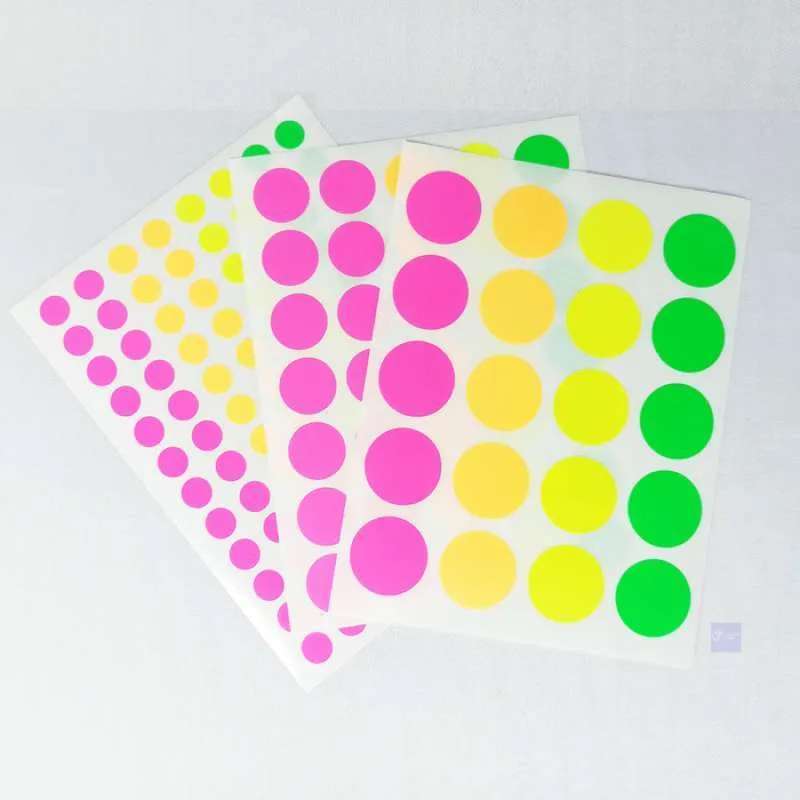 Jual (pad) Label Sticker Kertas Tempel Dot Bulat / Warna Warni Ukuran S ...