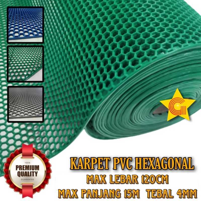 Jual Karpet Pvc Hexagonal 100x120cm 4mm Kamar Mandi Anti Slip Honeycomb ...