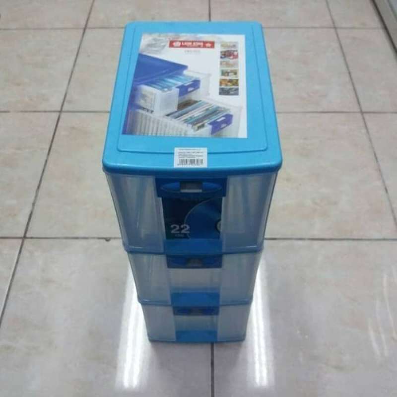 Jual Rak Susun 3 Laci Dvd Aksesoris Mini Container Lion Star Di Seller ...