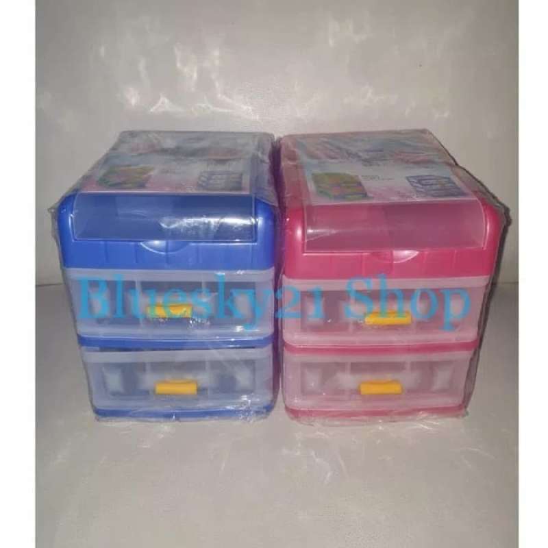 Jual Laci Plastik Susun 3 Shinpo / Laci Mini / Mini Container - Pink Di ...