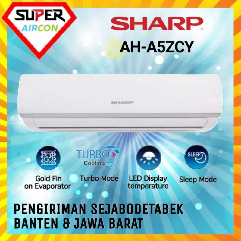 Promo Ac Sharp Ah-a 5 Zcyn 1/2 Pk Ah-a 5 Zcyn Low Watt + Pasang ...
