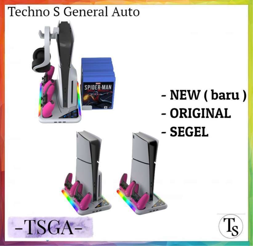 Promo Dobe Multifunctional Cooling Stand Charging Dock Led Ps5 Fat Ps 5 ...