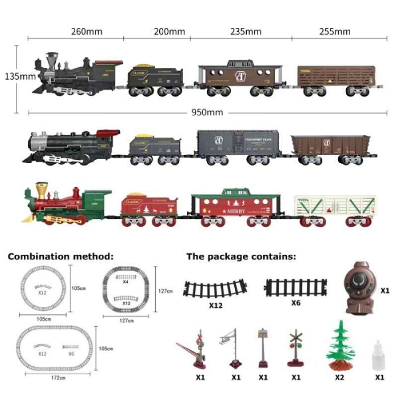 Jual Gl Electric Train Toy Remote Control Ing Locomotive Rails Assem Di ...
