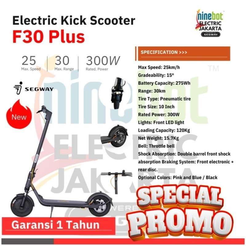 Jual Segway Ninebot F30 Plus Electric Kick Scooter Skuter Listrik ...