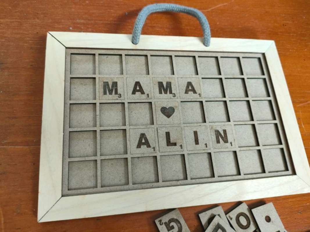 Jual Papan Nama Scrabble Medium Bisa Digantung Di Seller Velvet Store ...