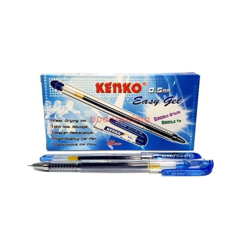 Jual Pulpen Kenko Easy Gel Isi 12 Bisa Campur Warna Hitam Biru Merah ...
