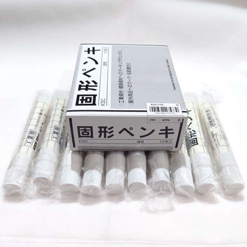 Jual Spidol Sakura Solid Steel Marker Japan Penanda Besi Permanen Putih ...